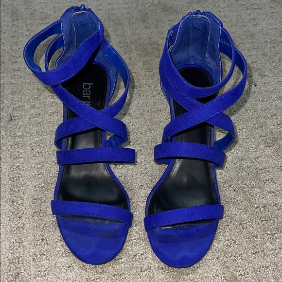 Bar III | Shoes | Bar Iii Womens Royal Blue Strappy Heels | Poshmark